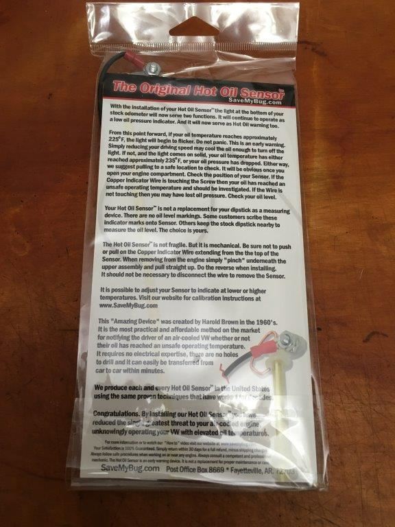 VWNOS. Temperature1 Temperature Warning Device for Type 1